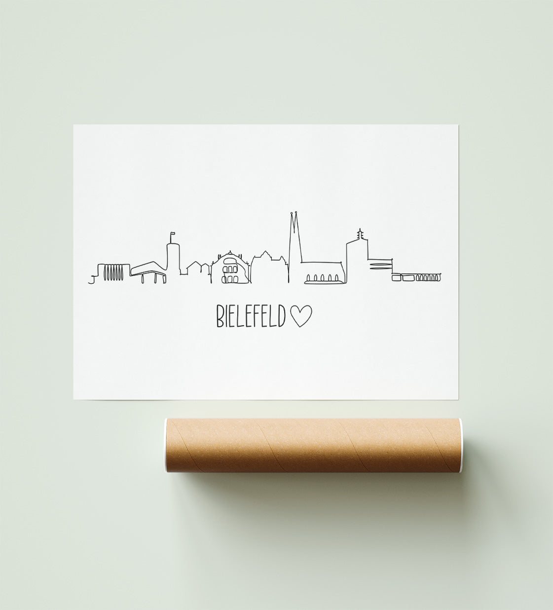 Bielefelder Skyline Kunstdruck | LOWLEY.de– LOWLEY | Ostwestfalen-Lippe ...